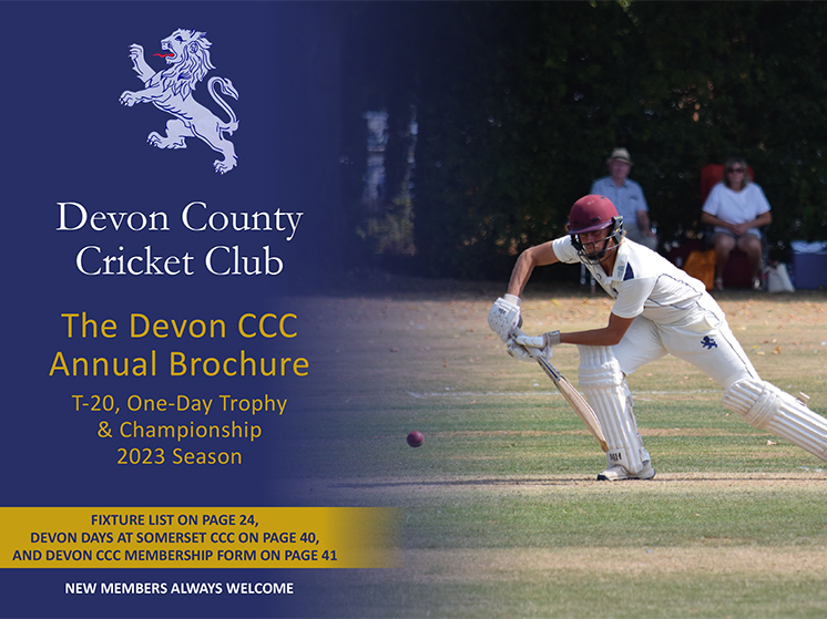 Devon County Cricket Club brochure goes out to members | Feature articles on county club | Match ...